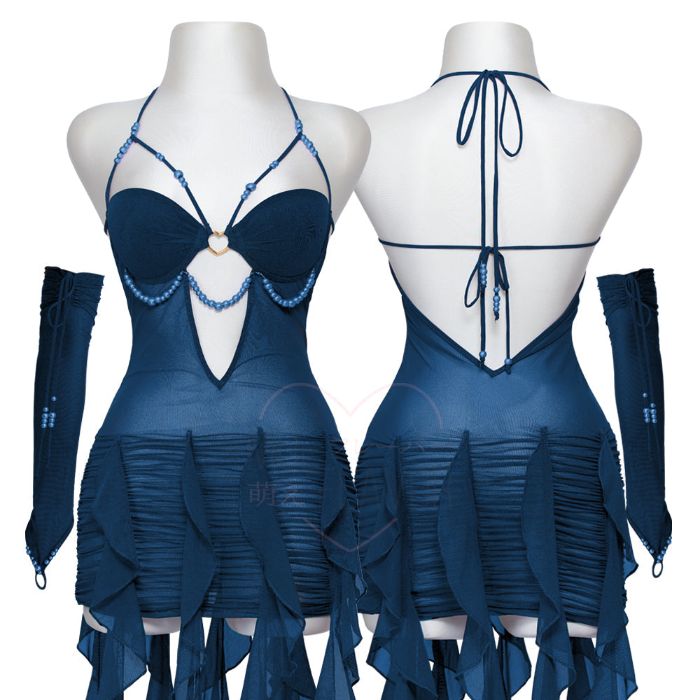 Temptress Dress – Mermaid Siren Mesh Mini Dress – MOEFLAVOR INTL