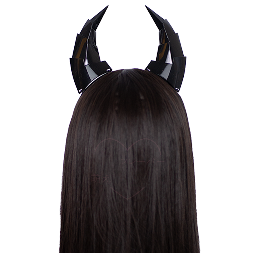 Cyber Cyberpunk Devil Succubus Black and Gold Headband – MOEFLAVOR INTL