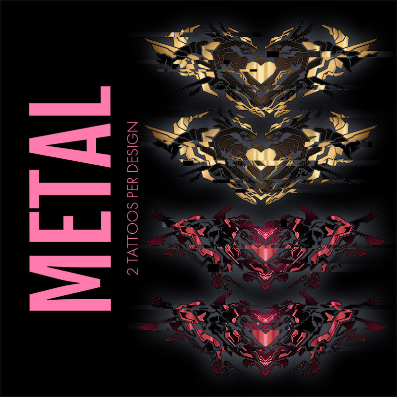 Cyber Cyberpunk Succubus Dragon Cat Black and Gold Womb Tattoos ...